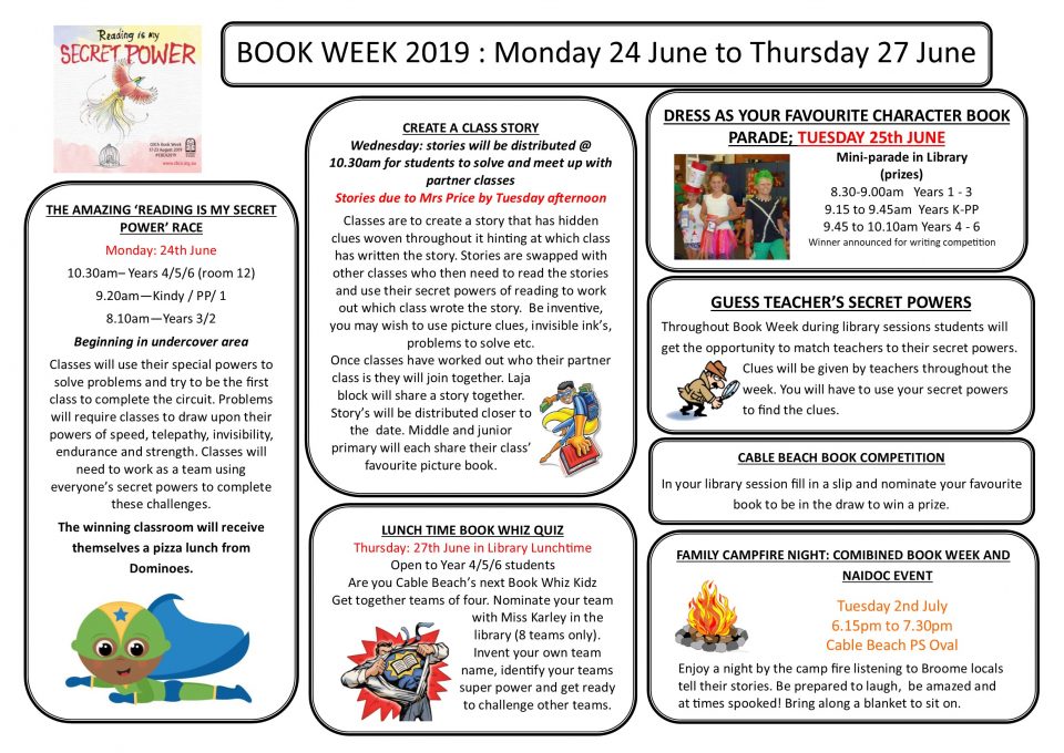 book week 2019 – Cable Beach Primary